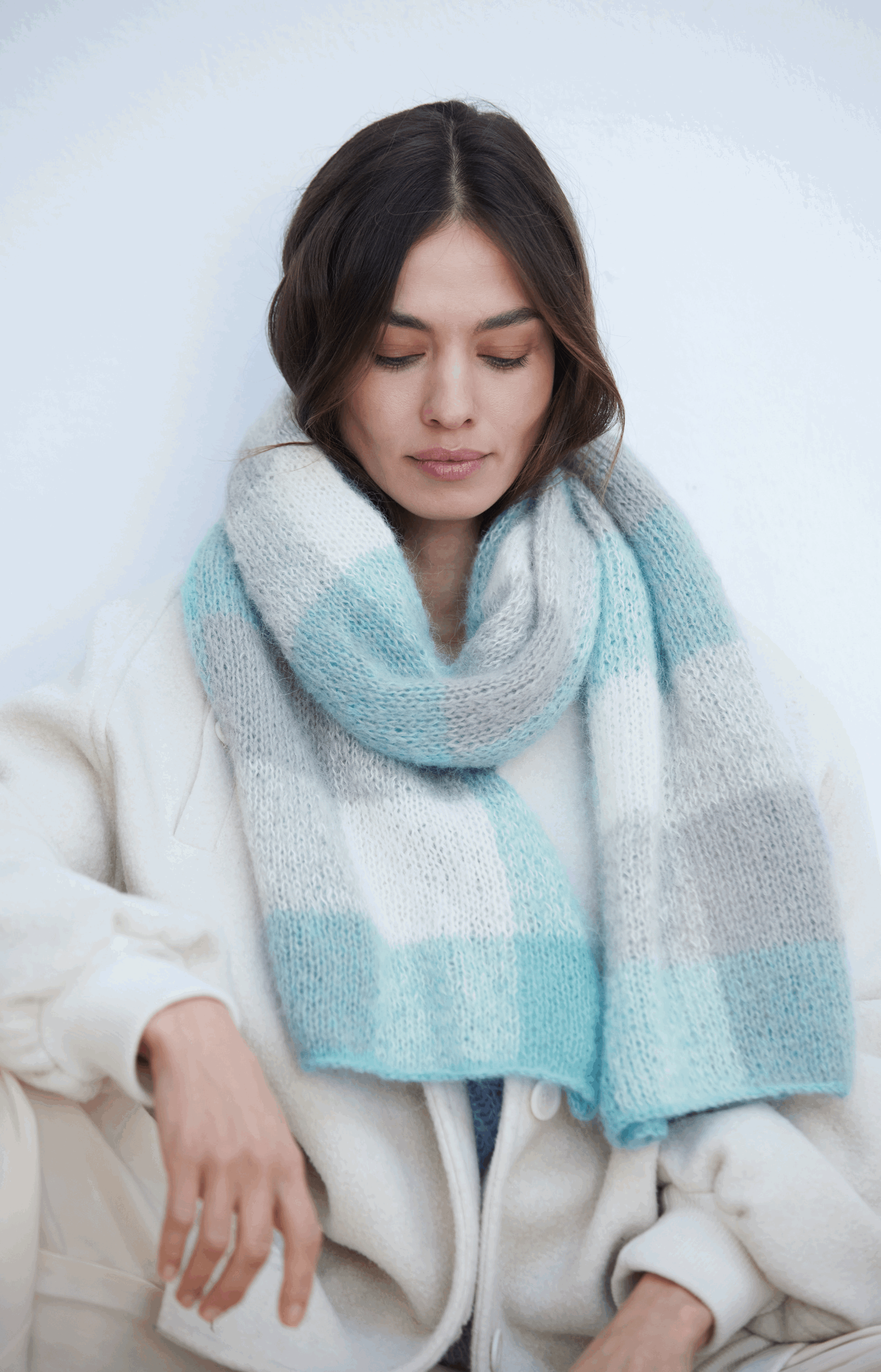 Skjerf med ruter Strikkepakke - Norwegian Spirit strikk&garn - fint ...